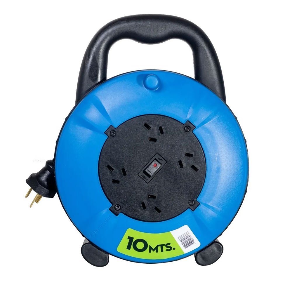ZAPATILLA PROLONGACION ELECTRICA ENROLLABLE 4 TOMAS 10 METROS INDEPLAS ...