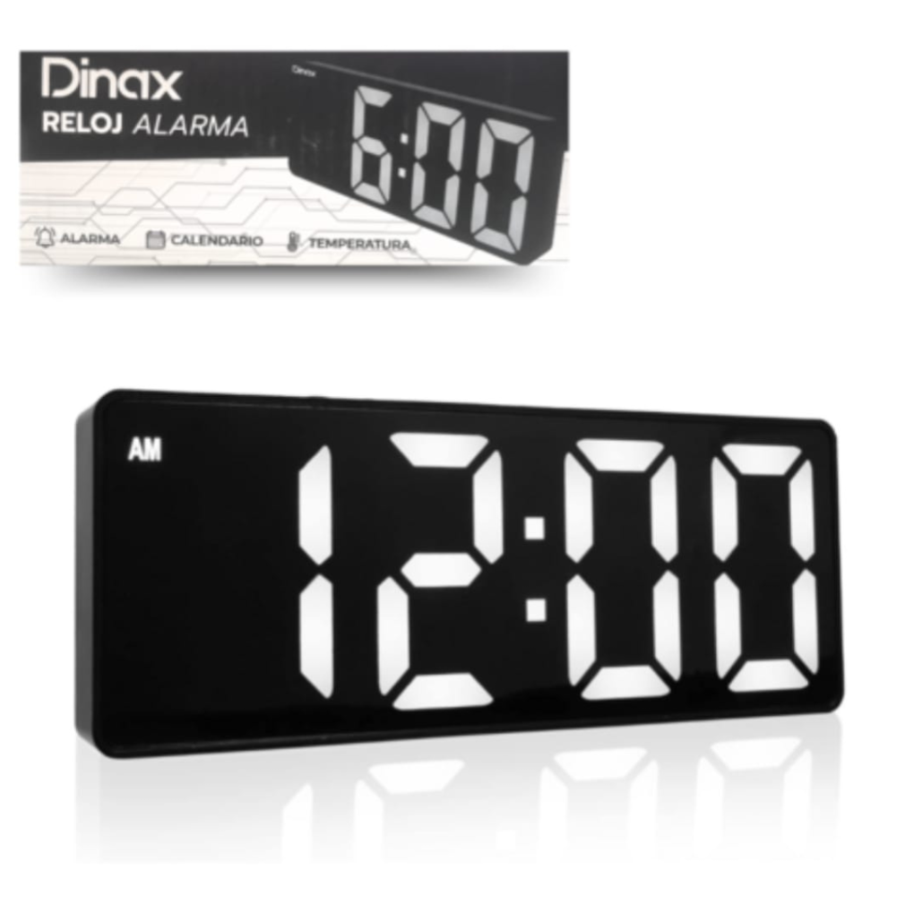 RELOJ DESPERTADOR DISPLAY GRANDE RADIO ALARMA 3 COLORES de display LED ...